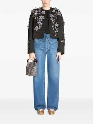 Dries Van Noten Embroidered Moiré Jacket