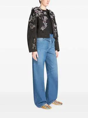 Dries Van Noten Embroidered Moiré Jacket