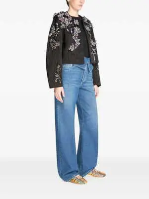 Dries Van Noten Embroidered Moiré Jacket