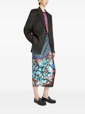 Dries Van Noten Moiré Double-breasted Blazer