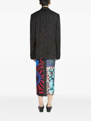 Dries Van Noten Moiré Double-breasted Blazer