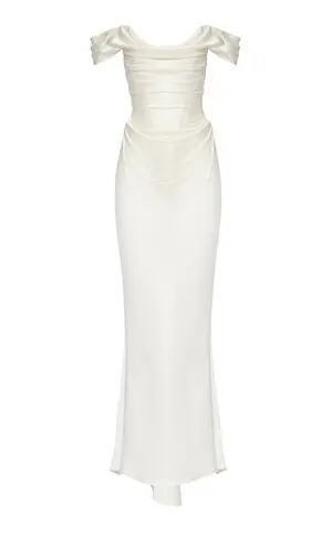 BALYKINA Lise Satin Maxi Dress