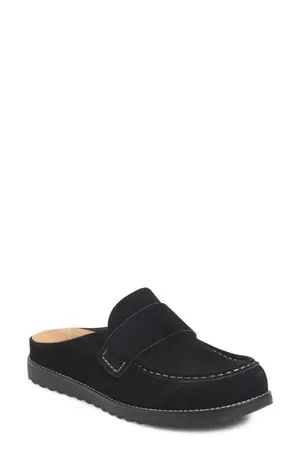 SOFFT Alicia Leather Flat Mule Black