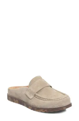 SOFFT Alicia Leather Flat Mule - Light Grey