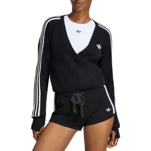 ADIDAS ORIGINALS X Jennie Rib Surplice Cardigan - Black