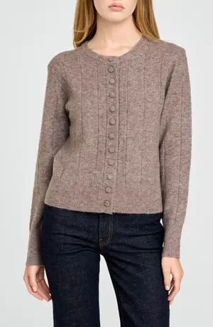 WAYF Cassie Cardigan - Mink