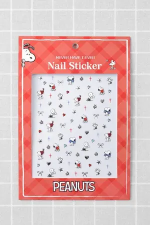 NEVER HAVE I EVER SHOP Snoopy Sweetheartpeanuts Nail Stickers - Red