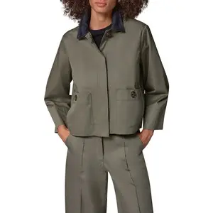 Donna Karan New York Twill Bell Sleeve Trapeze Shirtjacket Sage