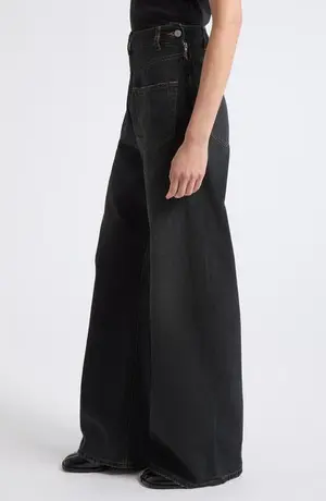 MAISON MARGIELA Wide Leg High Waist Jeans