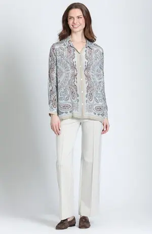 APNY Print Roll-tab Sleeve Shirt