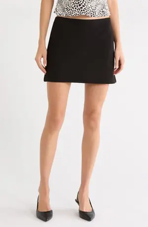 WAYF Monica Miniskirt - Black