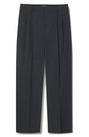 DUNST Double Pleated Wide Leg Slacks