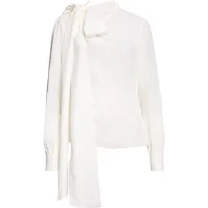 Alexander McQueen Silk Top With Shoulder Sash