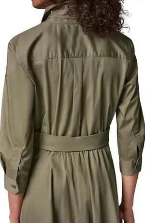 Donna Karan New York Poplin Tie Front Shirtdress