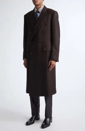 TOM FORD Soft Wool Double Breasted Overcoat