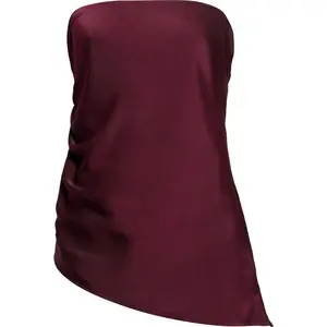 WAYF Vienna Strapless Top - Raisin