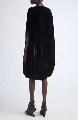Rick Owens Temple Velvet Bubble Dress - Black