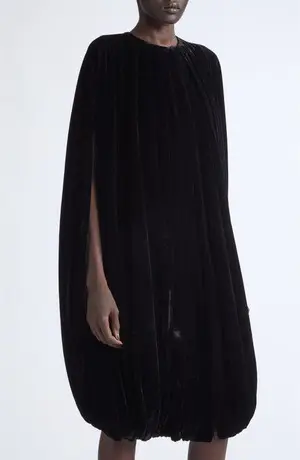 Rick Owens Temple Velvet Bubble Dress - Black