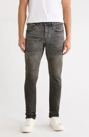 PURPLE BRAND Skinny Tacking Skinny Jeans - Black