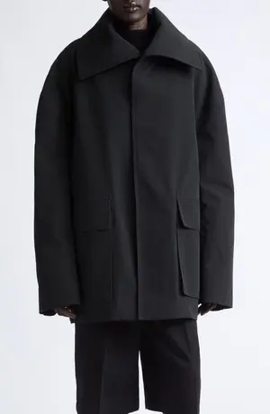 Rick Owens Oversize Dracucollar Coat - Black