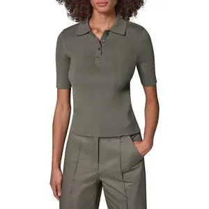 Donna Karan New York Rib Button Front Sweater - Sage