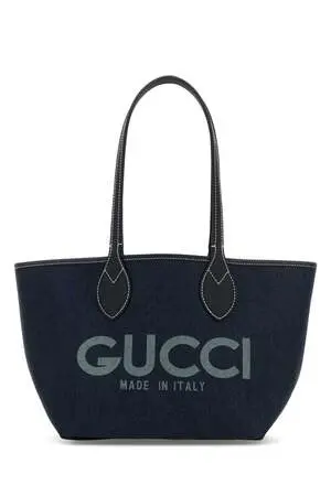 Gucci Denim Totissima Reversibile Shopping Bag - Blue