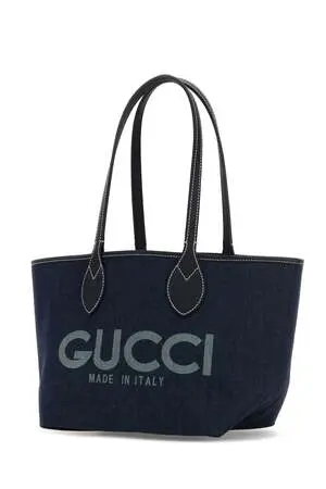 Gucci Denim Totissima Reversibile Shopping Bag - Blue