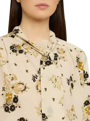 Isabel Marant Étoile Marant Fedry Floral-print Silk Blouse With Scarf-style Neckline - Multicolor