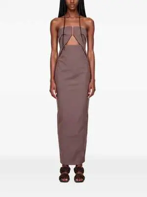 Rick Owens Strapless Maxi Dress With Cut-outs
