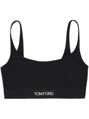 TOM FORD Signature Bralette With Logo Band - Black
