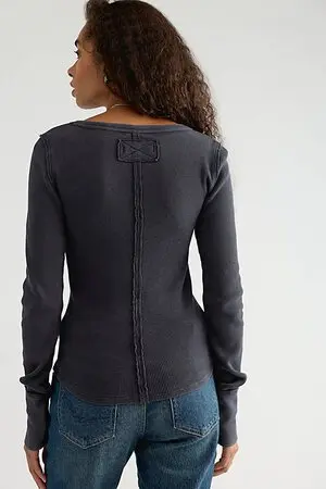 Free People We The Free Easy Does It Scoop-neck Top - Black