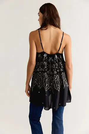 Free People Moonflower Embroidered Top