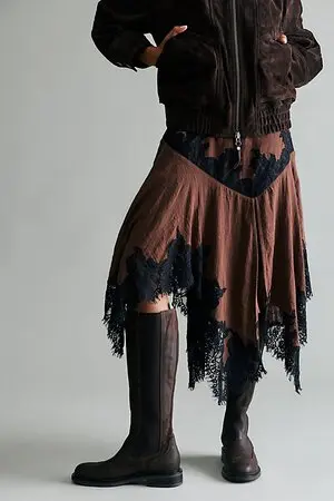 Free People Cece Tall Chelsea Boots - Brown Rustic