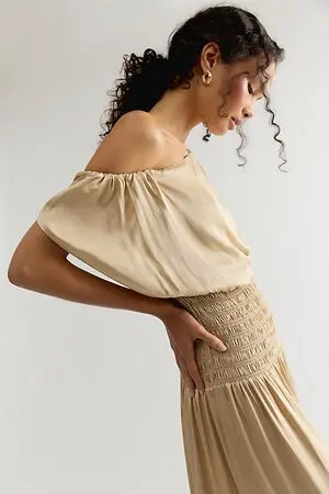 Shona Joy Agnes Shirred Maxi Dress