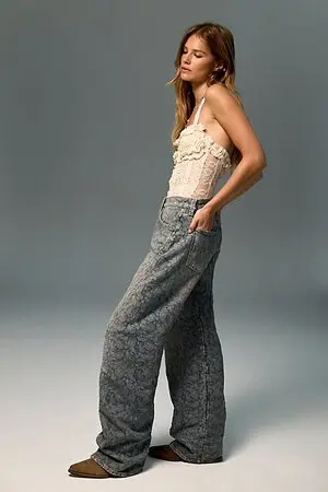 Free People We The Free Fable Jacquard Twisted Jeans