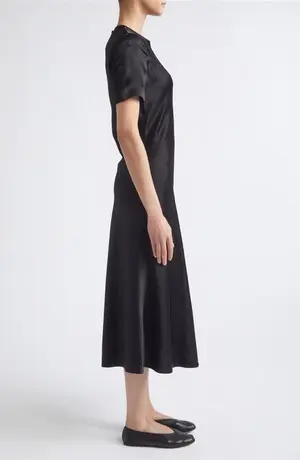 FFORME Akriti Short Sleeve Bias Dress - Black