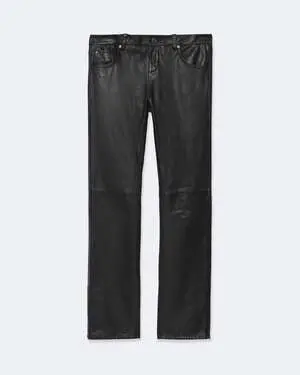 ALLSAINTS Riella Leather Bootcut Pants - Black
