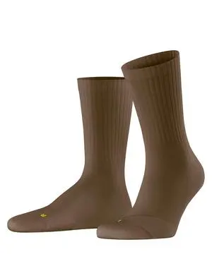 Falke Run Rib Crew Socks - Brown
