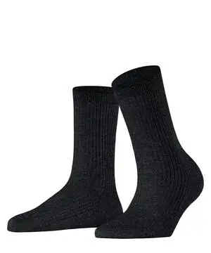 Falke Shiny Rib Socks - Black