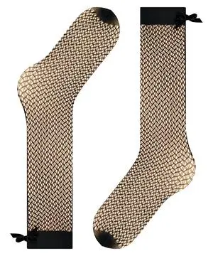 Falke Miss Ribbon Knee High Socks - Black
