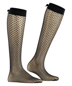 Falke Miss Ribbon Knee High Socks - Black