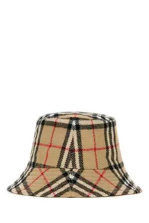 Burberry Embroidered Wool Reversible Bucket Hat - Multicolor
