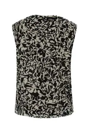 Dries Van Noten Printed Crepe College Top