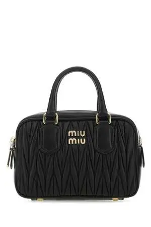 Miu Miu Nappa Leather Mini Handbag - Black