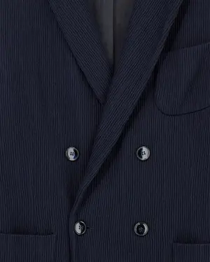Giorgio Armani Double-breasted Jacket Seersucker Jersey