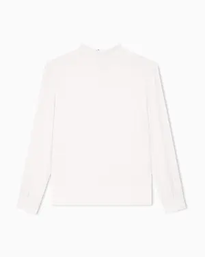 Giorgio Armani Shirt Cashmere Regular Fit Silk Triple Georgette - White