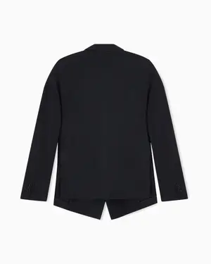 Giorgio Armani Double-breasted Jacket In Cupro With A Wavy Bleached Finish