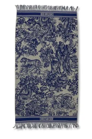 DIOR Blue Toile De Jouy Beach Towel