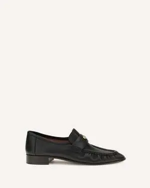 Chloé Letti Leather Loafers - Black