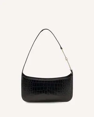 TOM FORD Small Crocodile-print Shoulder Bag - Black